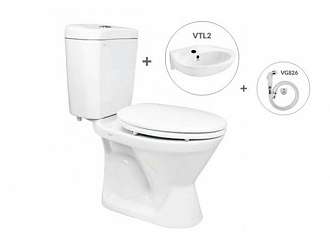 Bồn cầu 2 khối nắp rơi êm Viglacera VI66 + VG826 + VTL2